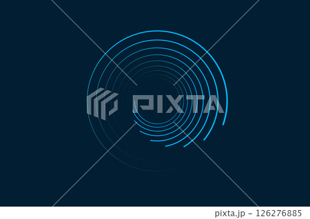 Radial spinning spiral pattern. Circular speed...のイラスト素材 [126276885 ...