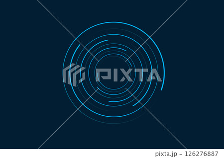Radial spinning spiral pattern. Circular speed...のイラスト素材 [126276887 ...