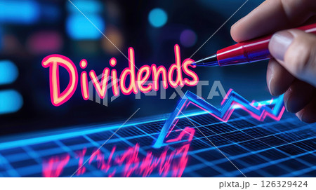 display text Dividends in finance concept....のイラスト素材 [126329424] - PIXTA