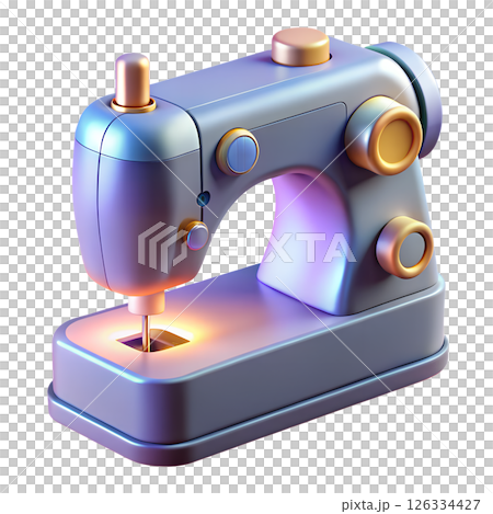 3d cartoon sewing machine illustration,...のイラスト素材 [126334427] - PIXTA