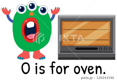 Alphabet Monster with Oven Illustrationのイラスト素材 [126343540] - PIXTA