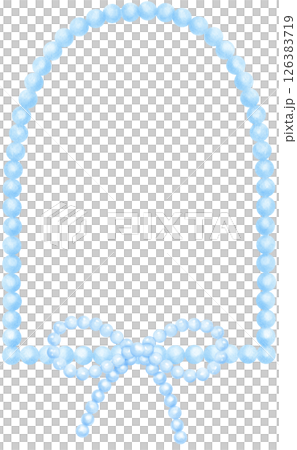 Pearl Frame Arch Modern shape with ribbon bow...のイラスト素材 [126383719] - PIXTA