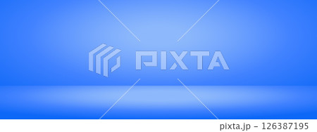 Blue studio room. Limbo light background....のイラスト素材 [126387195] - PIXTA