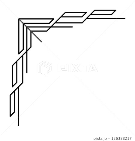 Line geometric corner. Modern decorative linear...のイラスト素材 [126388217 ...