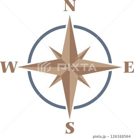 Cardinal direction of compass illustration...のイラスト素材 [126388564] - PIXTA