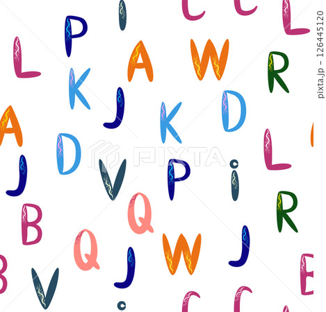 ABC seamless pattern in simple cartoon style....のイラスト素材 [126445120] - PIXTA