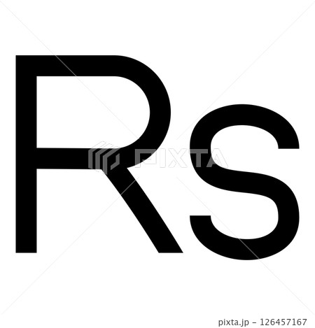 Rupee sign currency symbol money Rs icon black...のイラスト素材 [126457167 ...