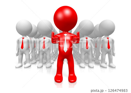 Red and white cartoon charactersのイラスト素材 [126474983] - PIXTA