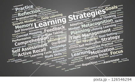 Learning Strategies Word Cloud. Key Methods and...のイラスト素材 [126546294 ...