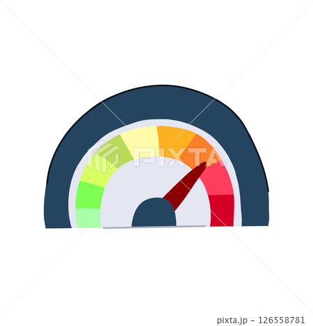 odometer speedometer cartoon vector illustrationのイラスト素材 [126558781] - PIXTA