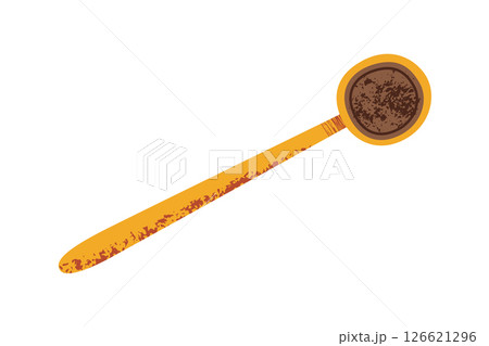 Flat cartoon icon, gold plated metal coffee...のイラスト素材 [126621296] - PIXTA