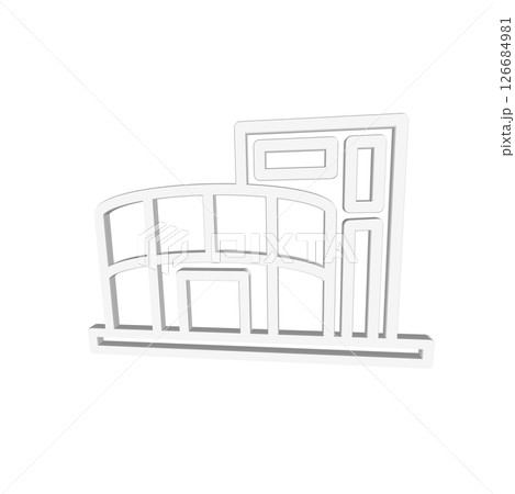 Mall building icon design templateのイラスト素材 [126684981] - PIXTA