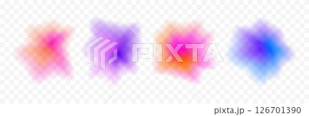 Abstract blurry gradient splash shape set....のイラスト素材 [126701390] - PIXTA