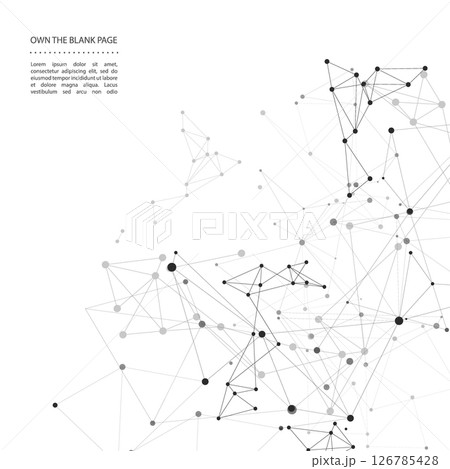 Vector connect lines and dots on white...のイラスト素材 [126785428] - PIXTA