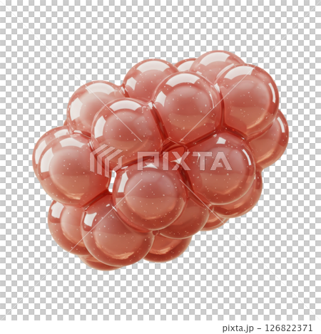 Vibrant Pink Glossy Alveoli Cluster 3D Renderのイラスト素材 [126822371] - PIXTA