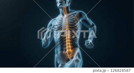 Transparent human figure showcasing a vibrant...のイラスト素材 [126828587] - PIXTA