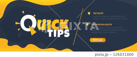 Quick tips banner. Vector background for...のイラスト素材 [126831800] - PIXTA