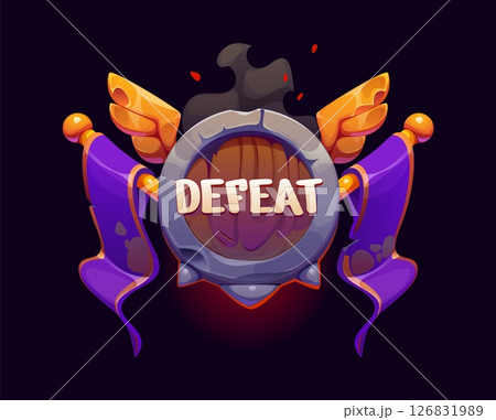 Defeat game frame icon, ui asset or badge,...のイラスト素材 [126831989] - PIXTA