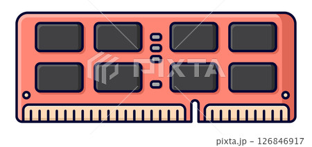 RAM memory computer. Computer RAM icon. Random...のイラスト素材 [126846917 ...