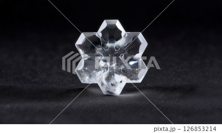 Transparent crystal snowflake with intricate...のイラスト素材 [126853214] - PIXTA