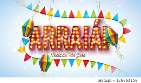 Festa Junina Illustration with Party Flags,...のイラスト素材 [126863158] - PIXTA