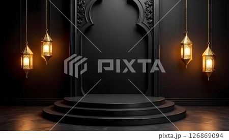 An opulent Islamic Ramadan environment...のイラスト素材 [126869094] - PIXTA