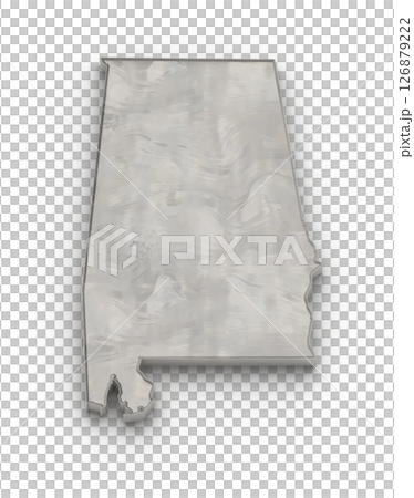 3D Map of Alabama State on isolated transparent...のイラスト素材 [126879222 ...