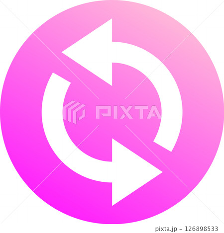 Circular arrow rotating clockwise against a...のイラスト素材 [126898533] - PIXTA