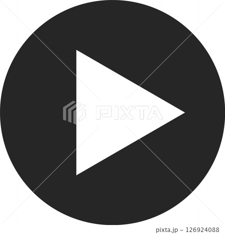 Simple and minimalist play button icon,...のイラスト素材 [126924088] - PIXTA