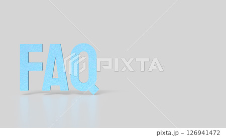 The Blue FAQ on white background 3d Rendering.のイラスト素材 [126941472] - PIXTA