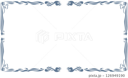 Abstract background with elemental blue border...のイラスト素材 [126949190 ...