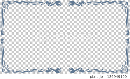 Abstract background with elemental blue border...のイラスト素材 [126949190 ...