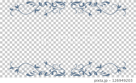 Abstract background with elemental blue border...のイラスト素材 [126949203 ...