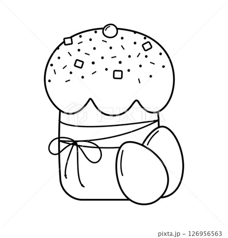 Outline Hand drawn Easter bread Sprinkle...のイラスト素材 [126956563] - PIXTA