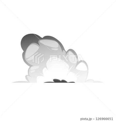 Bomb explosion, detonated boom flash cartoon...のイラスト素材 [126966651] - PIXTA