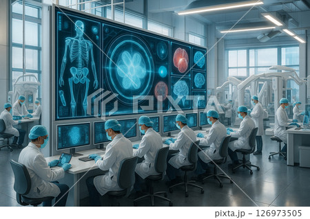 AI generated sci-fi medical center with...のイラスト素材 [126973505] - PIXTA