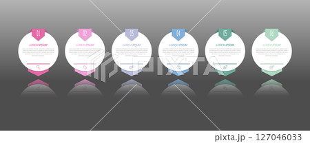 Infographics. 6 stages of development,...のイラスト素材 [127046033] - PIXTA