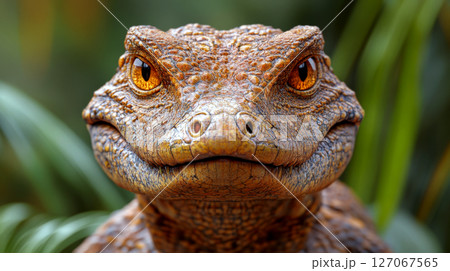 A detailed reptile face with intense eyes...のイラスト素材 [127067565] - PIXTA