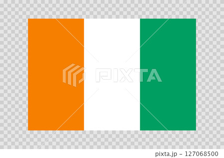 Flag of Cote d’Ivoire. National symbol in...のイラスト素材 [127068500] - PIXTA