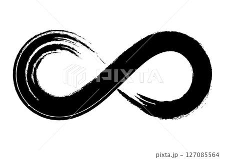 Calligraphic infinity symbol. Motif of a lying...のイラスト素材 [127085564 ...