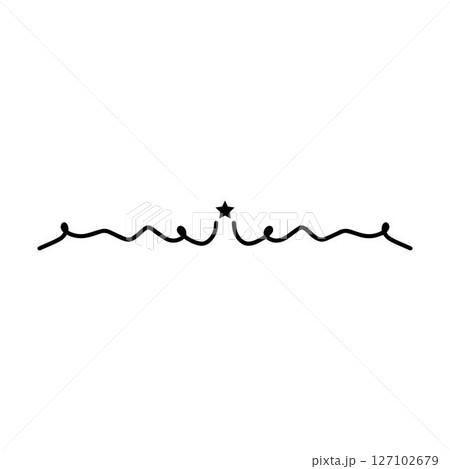 Hand drawn star curly swish icon vector...のイラスト素材 [127102679] - PIXTA