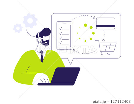 Transactions processing abstract concept vector...のイラスト素材 [127112408 ...