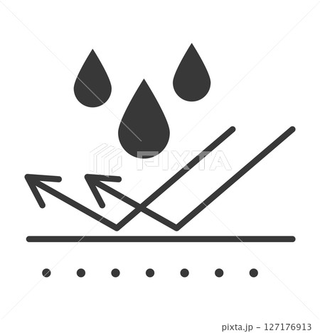Waterproof icon water protection, surface...のイラスト素材 [127176913] - PIXTA