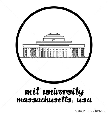 Circle Icon MIT University. Vector Illustrationのイラスト素材 [127189227] - PIXTA