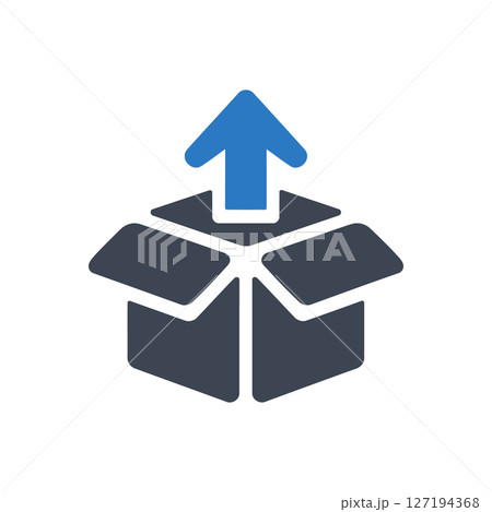 Box Upload iconのイラスト素材 [127194368] - PIXTA