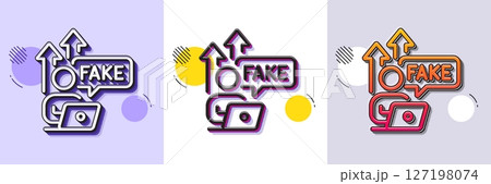 Fake internet line icon. Halftone dotted...のイラスト素材 [127198074] - PIXTA