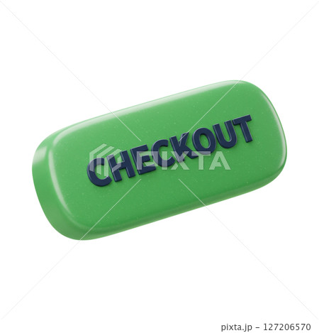 3d glossy green checkout button for online...のイラスト素材 [127206570] - PIXTA
