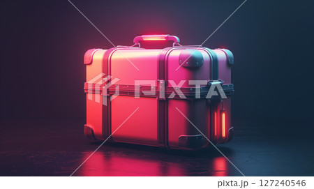 A futuristic digital suitcase concept,...のイラスト素材 [127240546] - PIXTA
