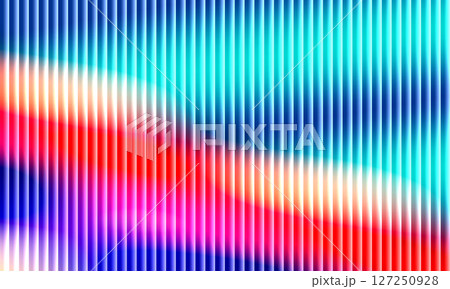 Cool toned fluted stripe gradient with wave...のイラスト素材 [127250928] - PIXTA