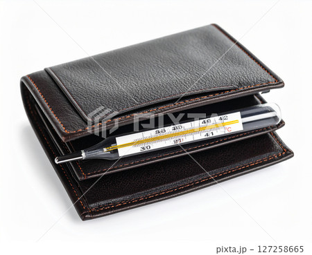 AI generated realistic empty men's wallet with...のイラスト素材 [127258665 ...